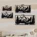 Wolf and Mountain Metal Wall Art Decor, Mountain Wall Art, Alone Wolf ...