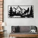 Wolf and Mountain Metal Wall Art Decor, Mountain Wall Art, Alone Wolf ...