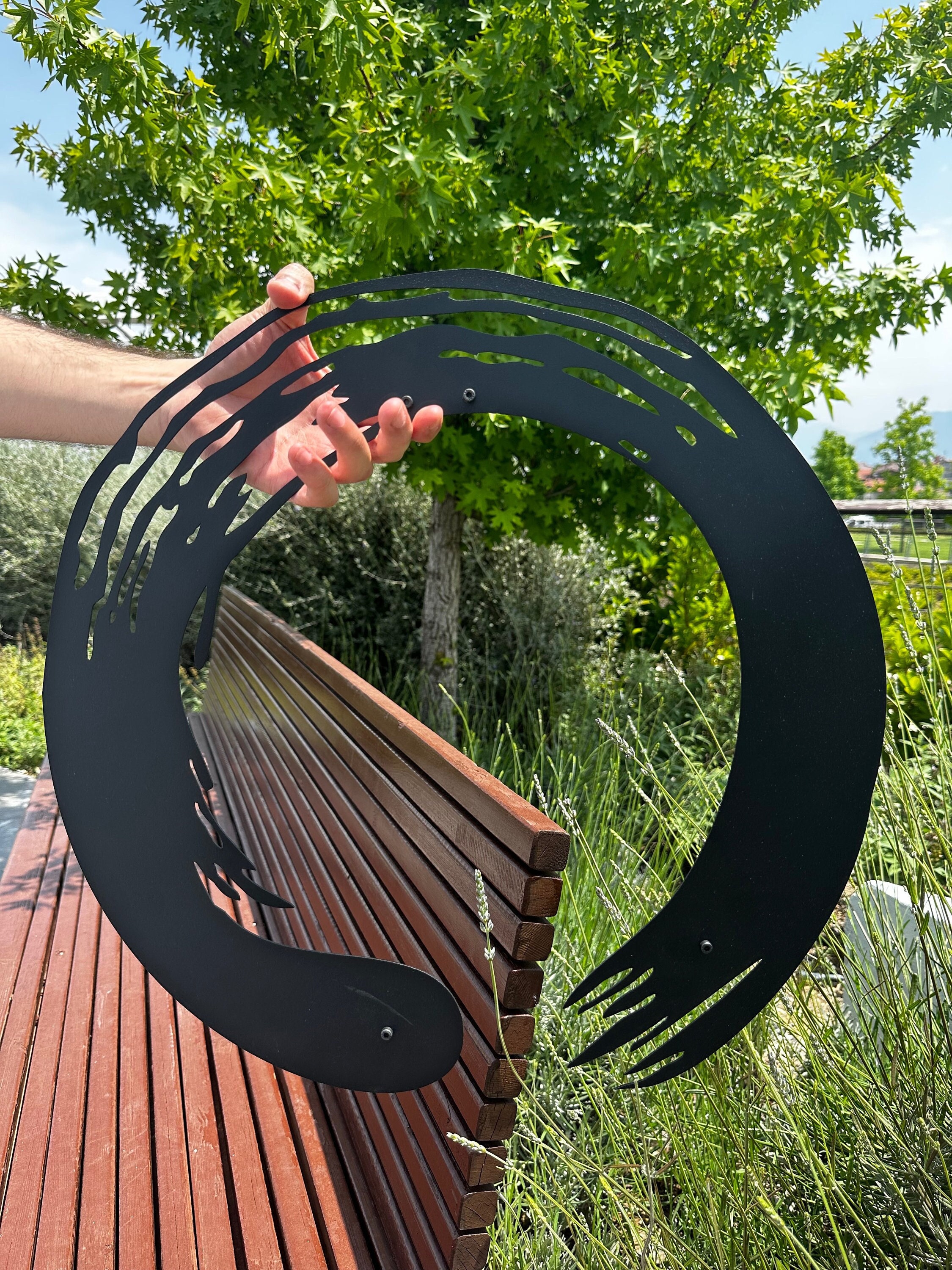 Zen Circle Metal Wall Art for Living Room, Enso Circle Metal Wall Art ...