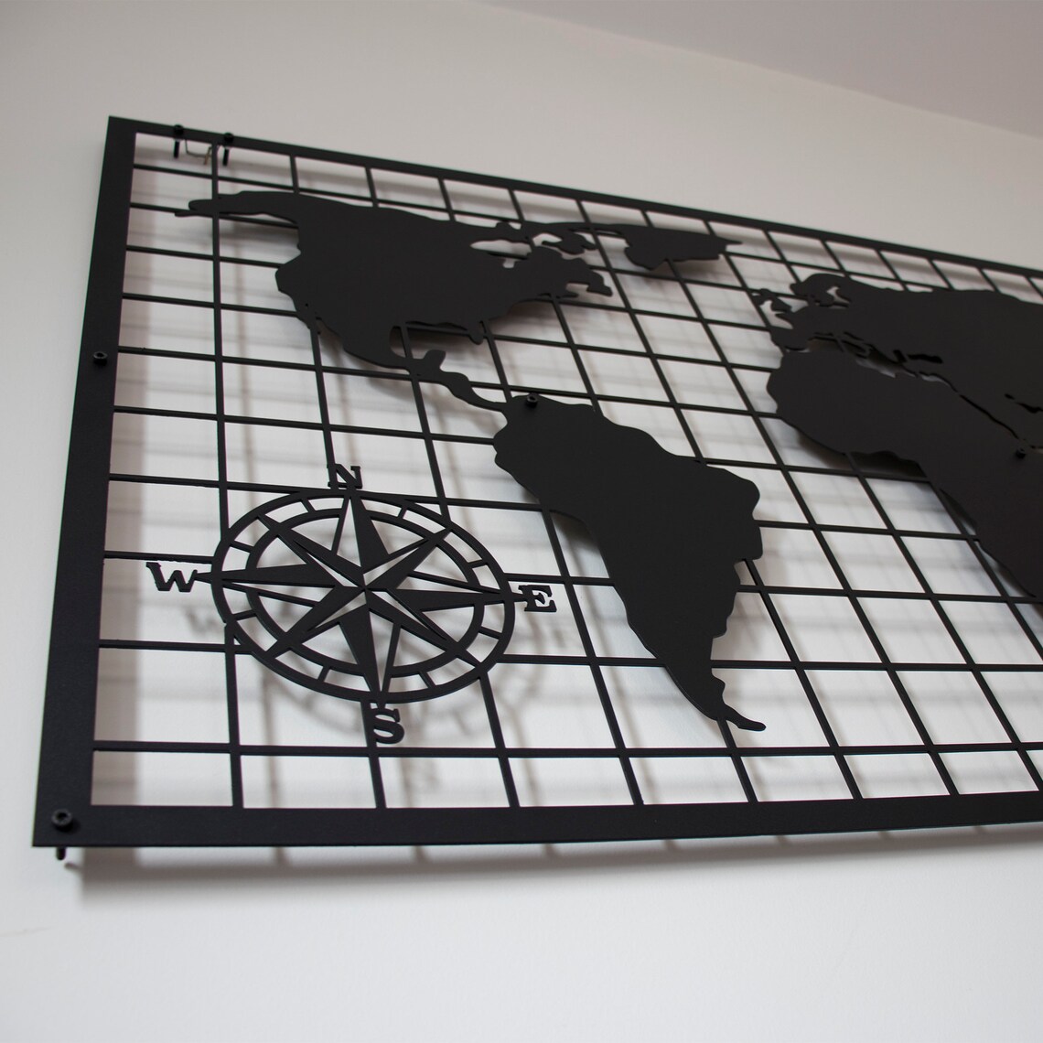 Black Metal World Map Wall Decor World Map Art Metal Wall - Etsy