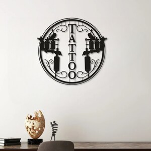 Tattoo Metal Wall Art, Tattoo Wall Art, Tattoo Artist Gift, Tattoo ...
