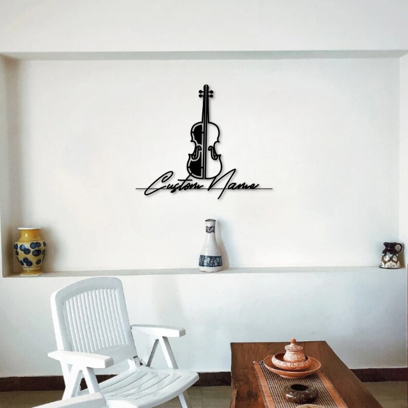 Custom Violin Metal Wall Art Personalized Decor Custom Wall - Etsy