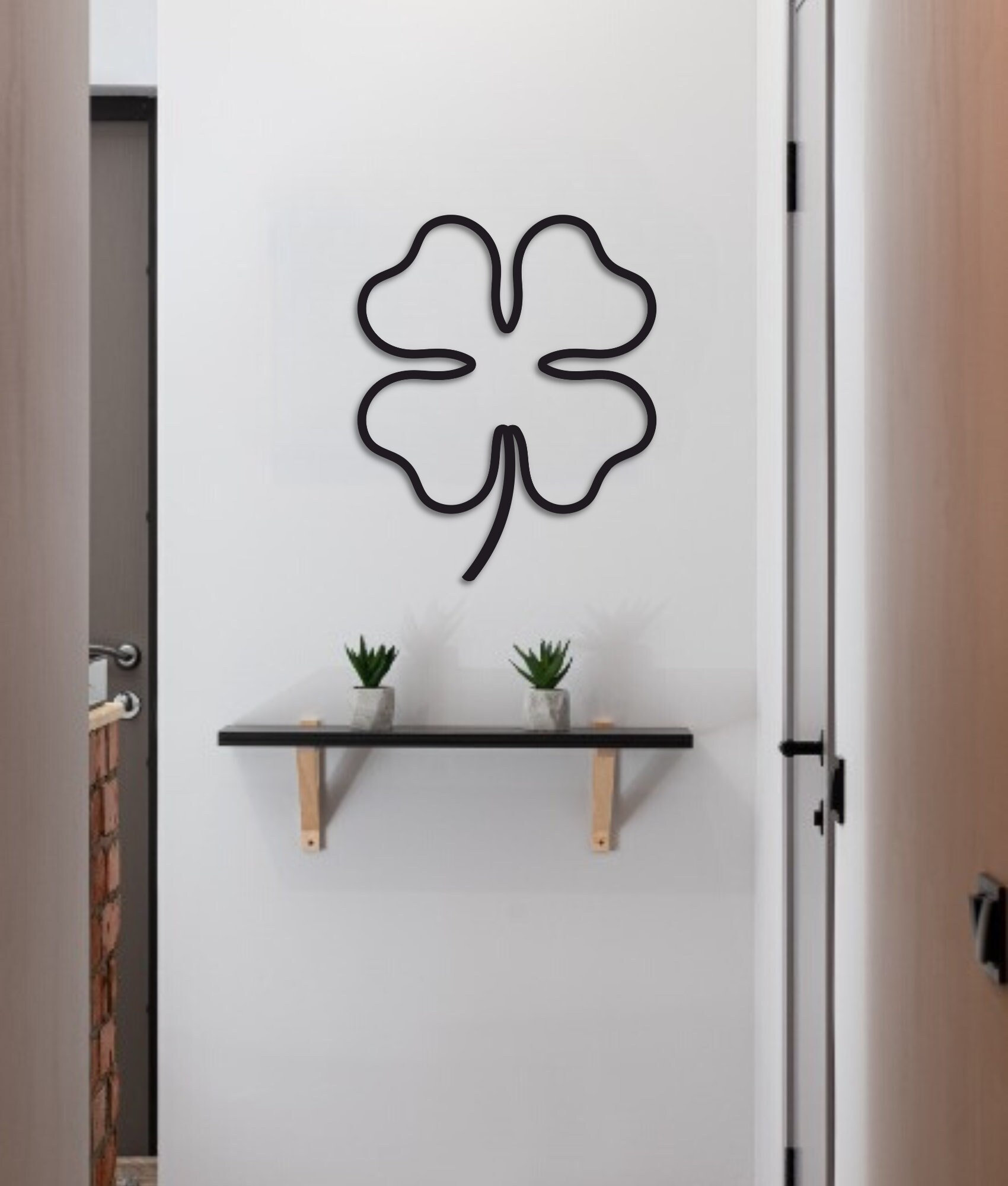 Good Luck Sign Decor, Four Leaf Clover Celtic Wall Panel, Four Leaf ...