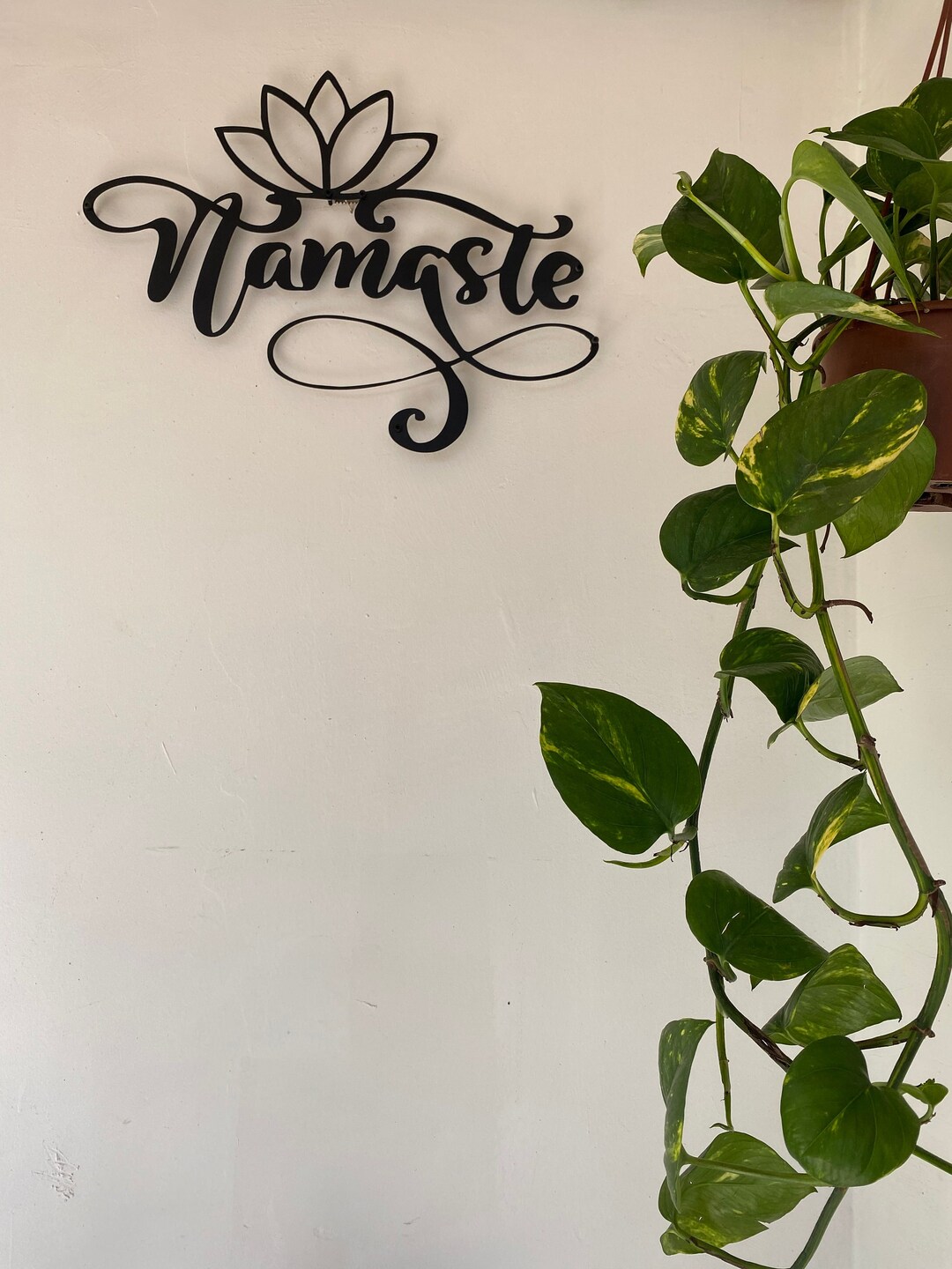 Namaste Lotus Metal Wall Art Namaste Lotus Metal Wall Decor - Etsy