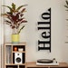 Vertical Metal Hello Sign Metal Wall Art Hello Sign Wall - Etsy