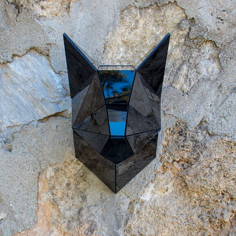 Glass Wolf Head Wall Sculpture Home Decore Office Decor - Etsy