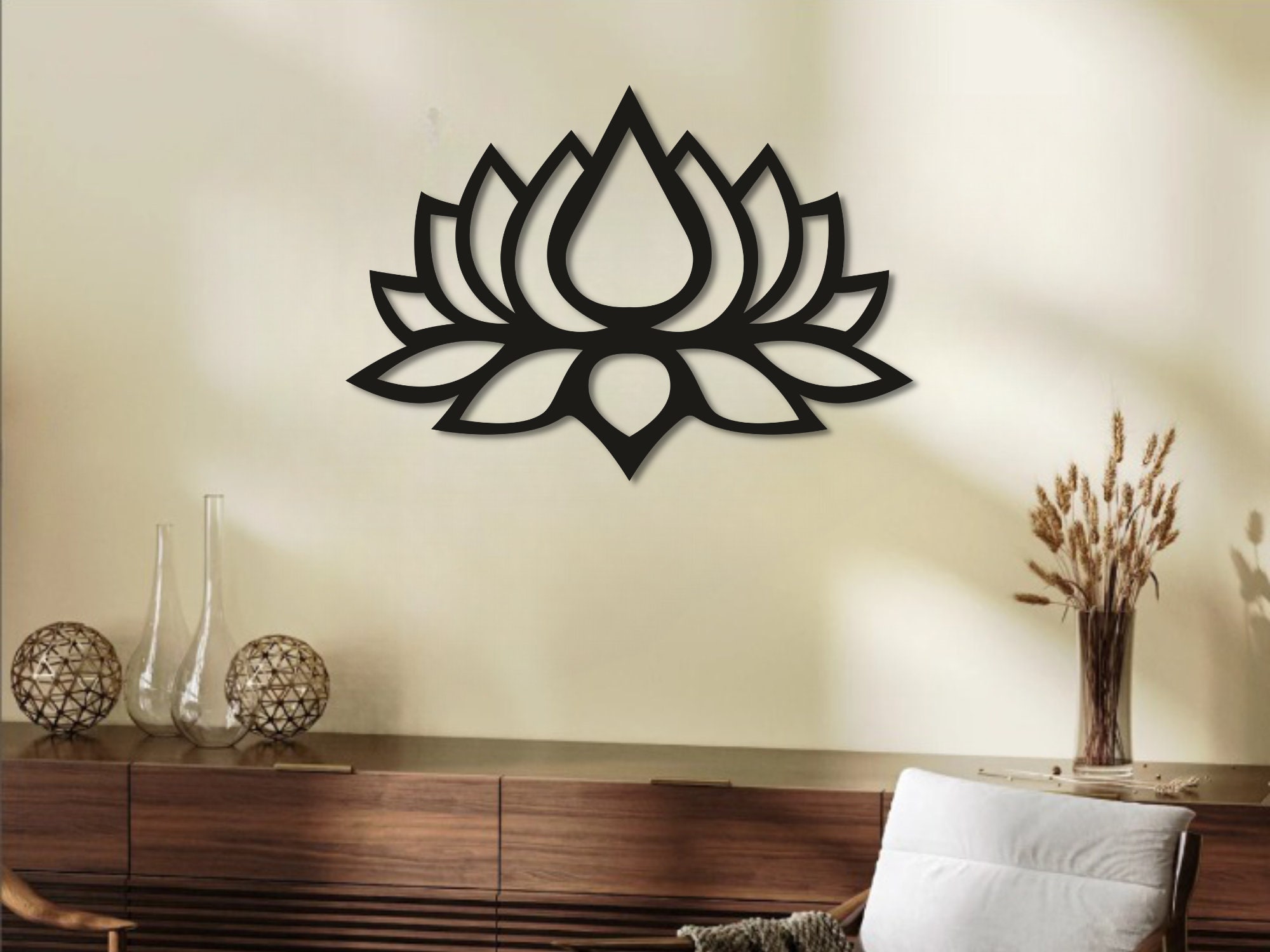 Lotus Metal Wall Art Flower Wall Art Large Metal Wall Art - Etsy