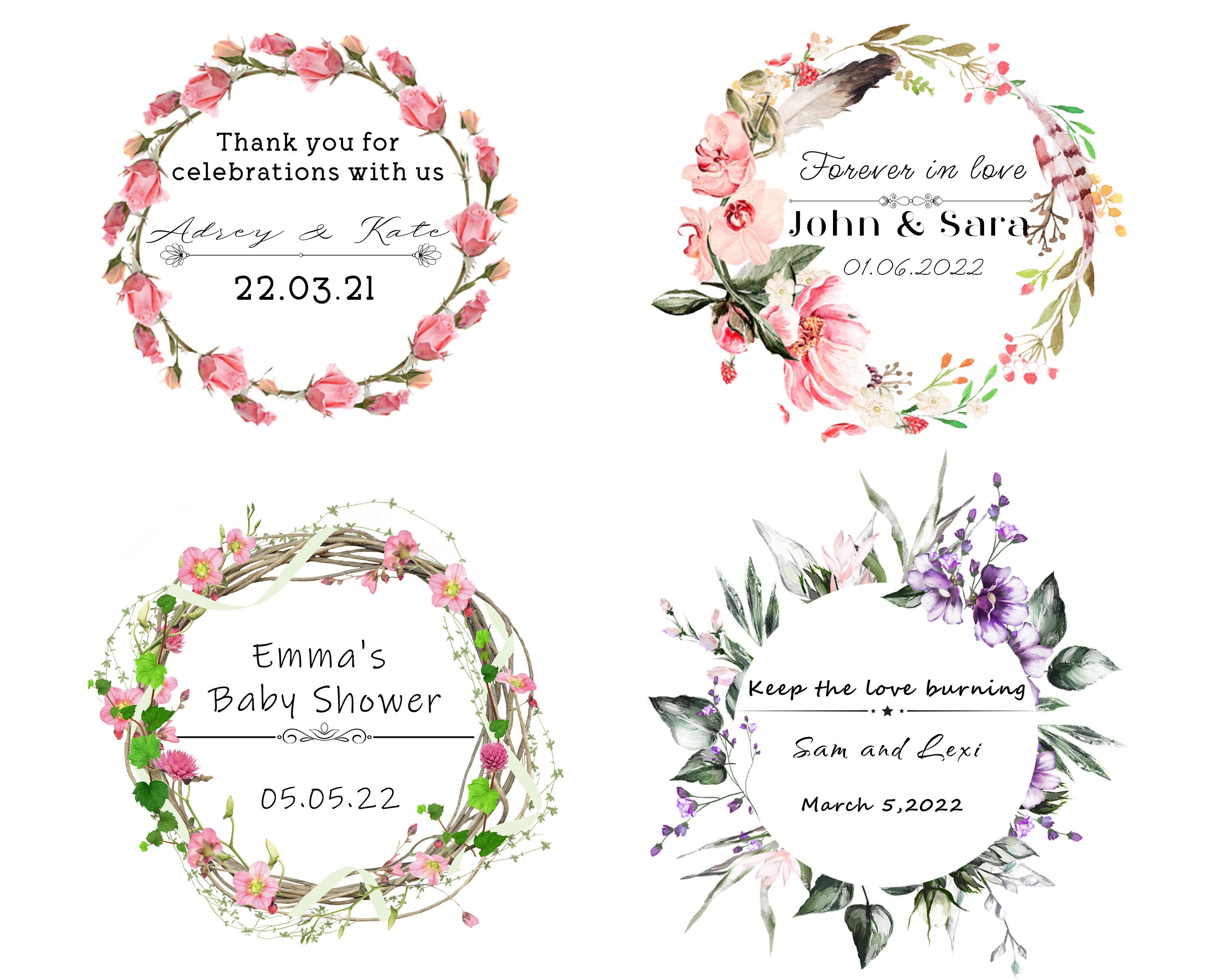 Personalized Round Stickerswaterproof Sticker Custom Name - Etsy