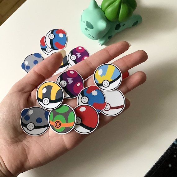 8pcs Pokeballs Pokemon Company Sticker Pack Vinyl Stickers - Etsy