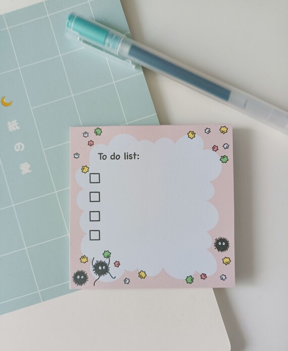 Cute Kawaii to Do List Note Pad Susuwatari Memo Pad - Etsy Australia