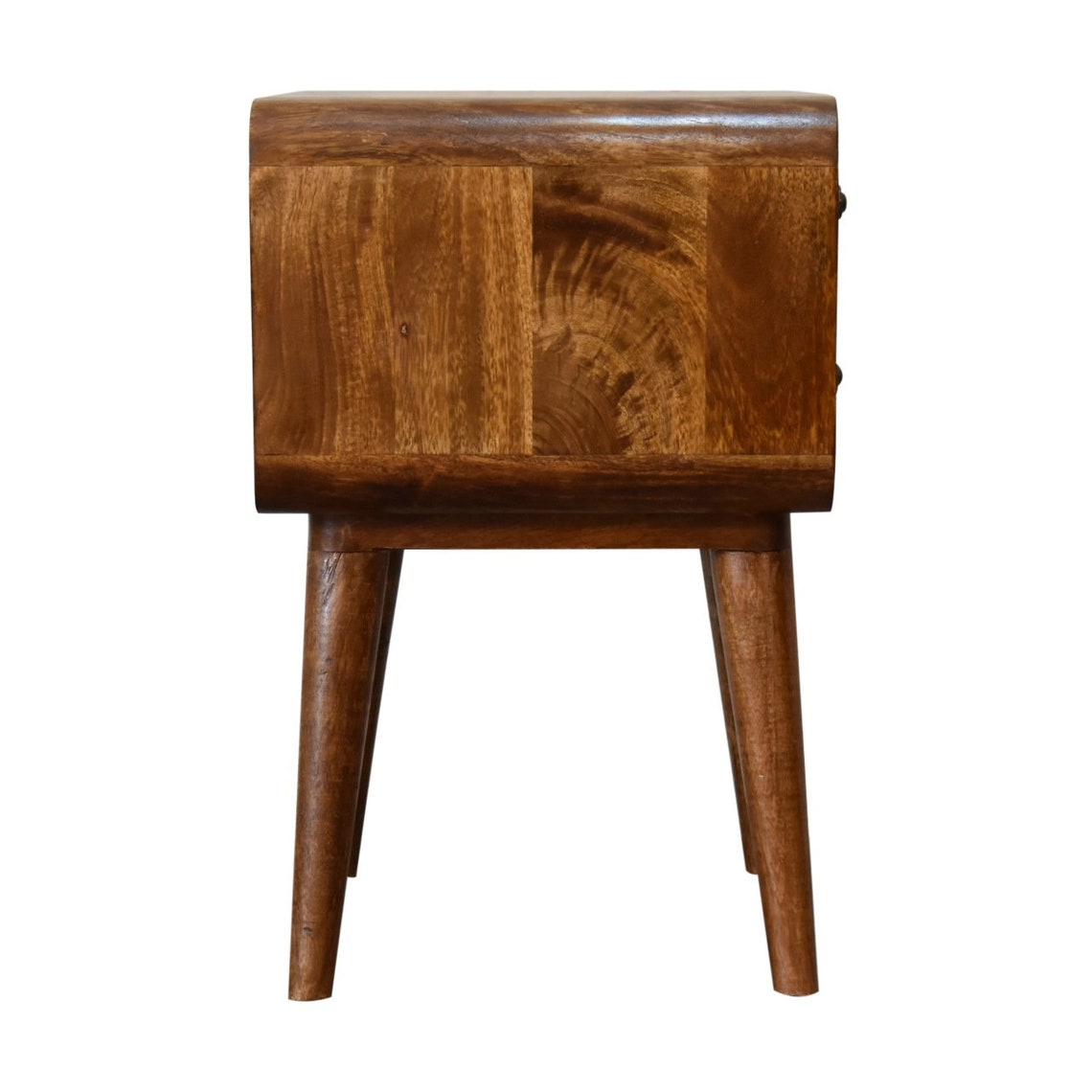 Curved Chestnut Bedside | Handmade Bedside Chestnut | Rustic Nightstand ...