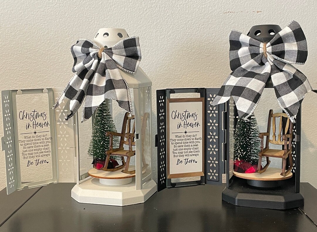 Loving Memory Lantern 9 Inch Tall/ Save a Seat/ Christmas in Heaven ...