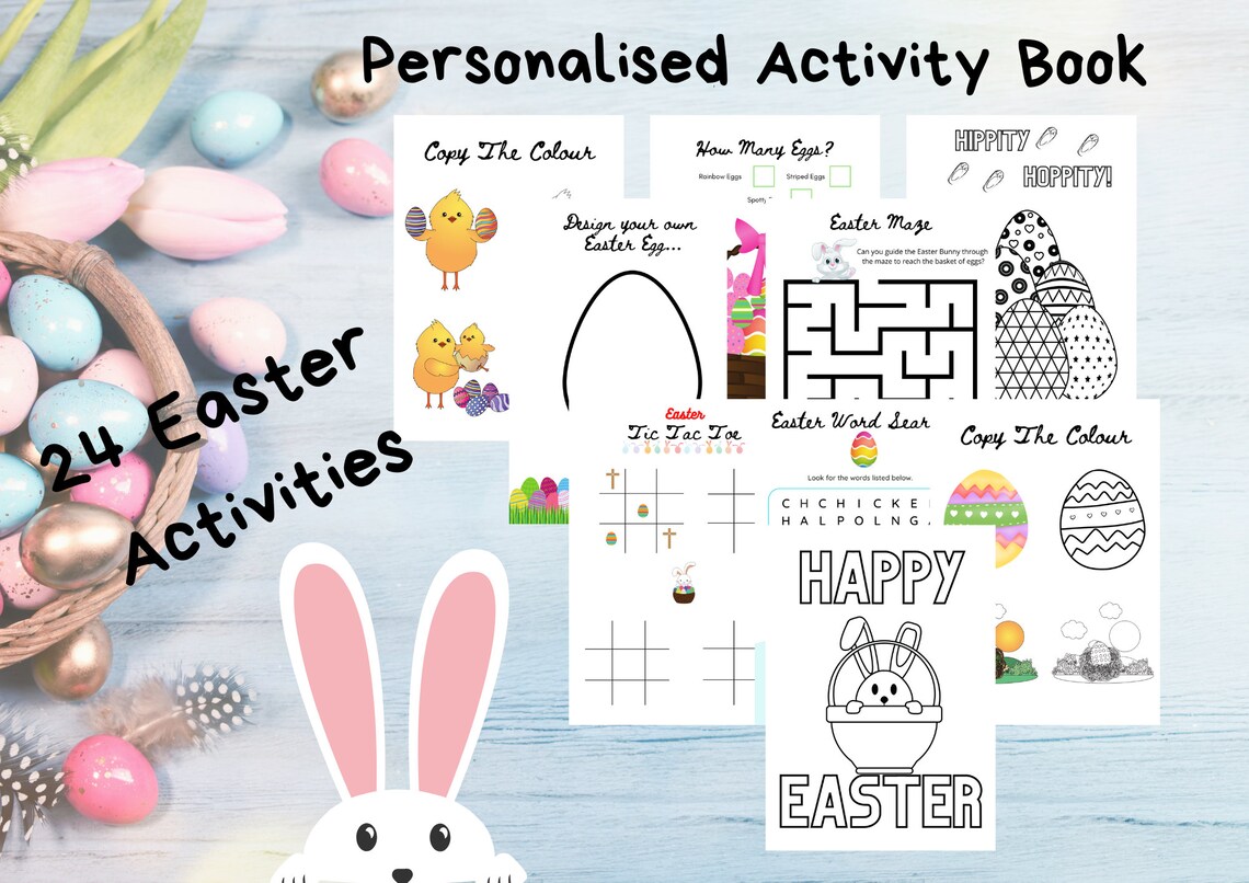 Kids Easter Activity Packs - Personalised - Etsy UK