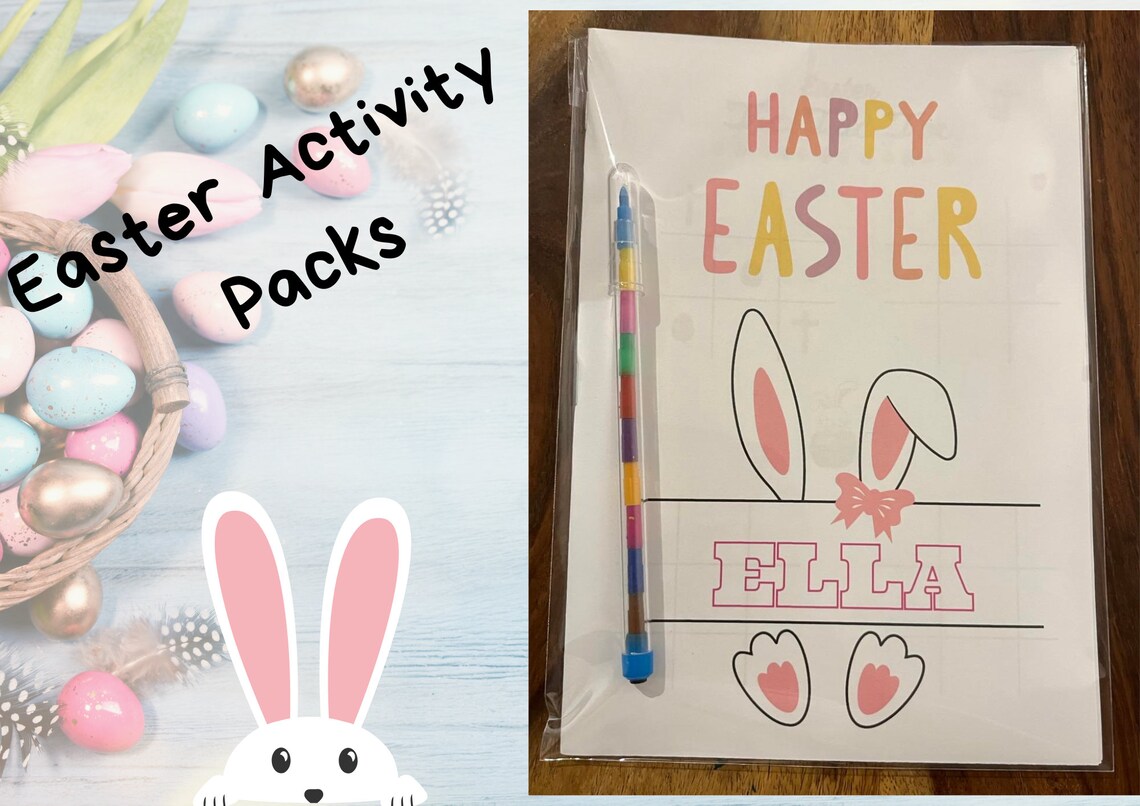 Kids Easter Activity Packs - Personalised - Etsy UK