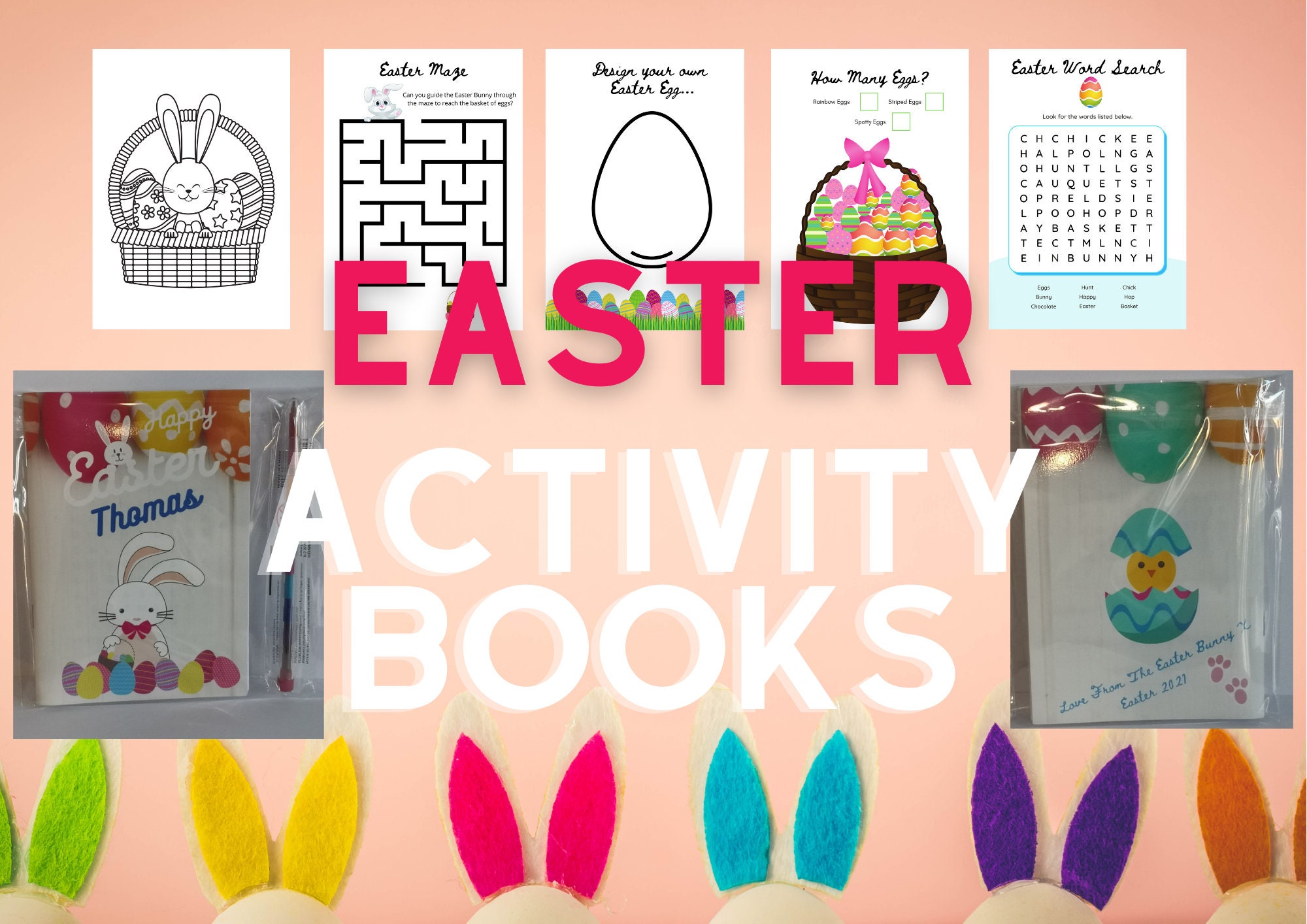 Kids Easter Activity Packs Personalised | Etsy