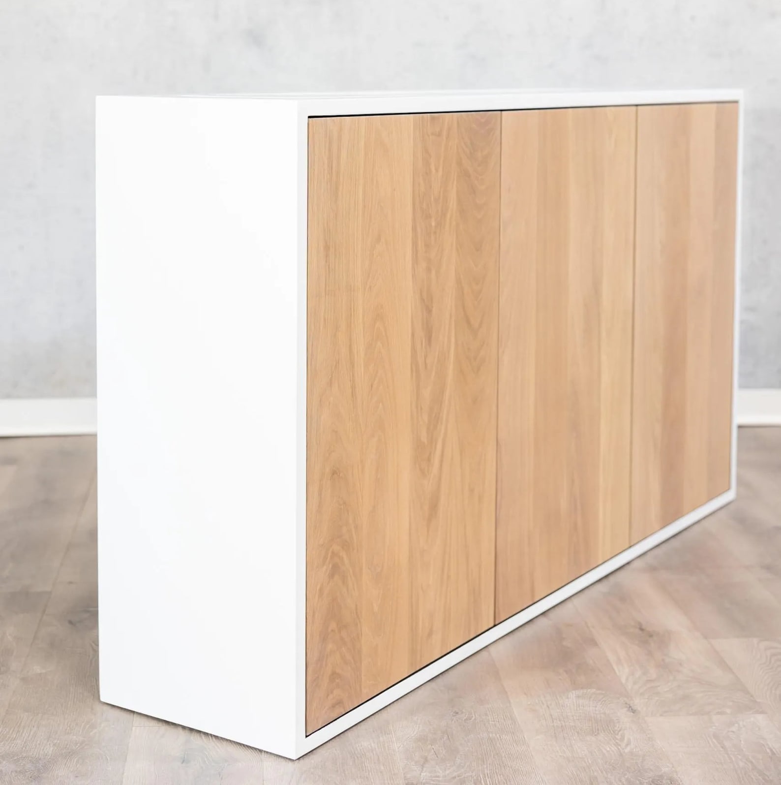 JAMI | Hidden TV Lift Cabinet in White Oak - Etsy