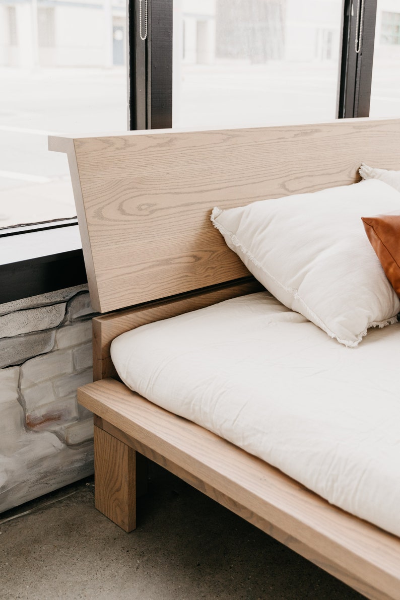 LYRA | Light White Oak Platform Bed Frame | Modern Minimalist ...