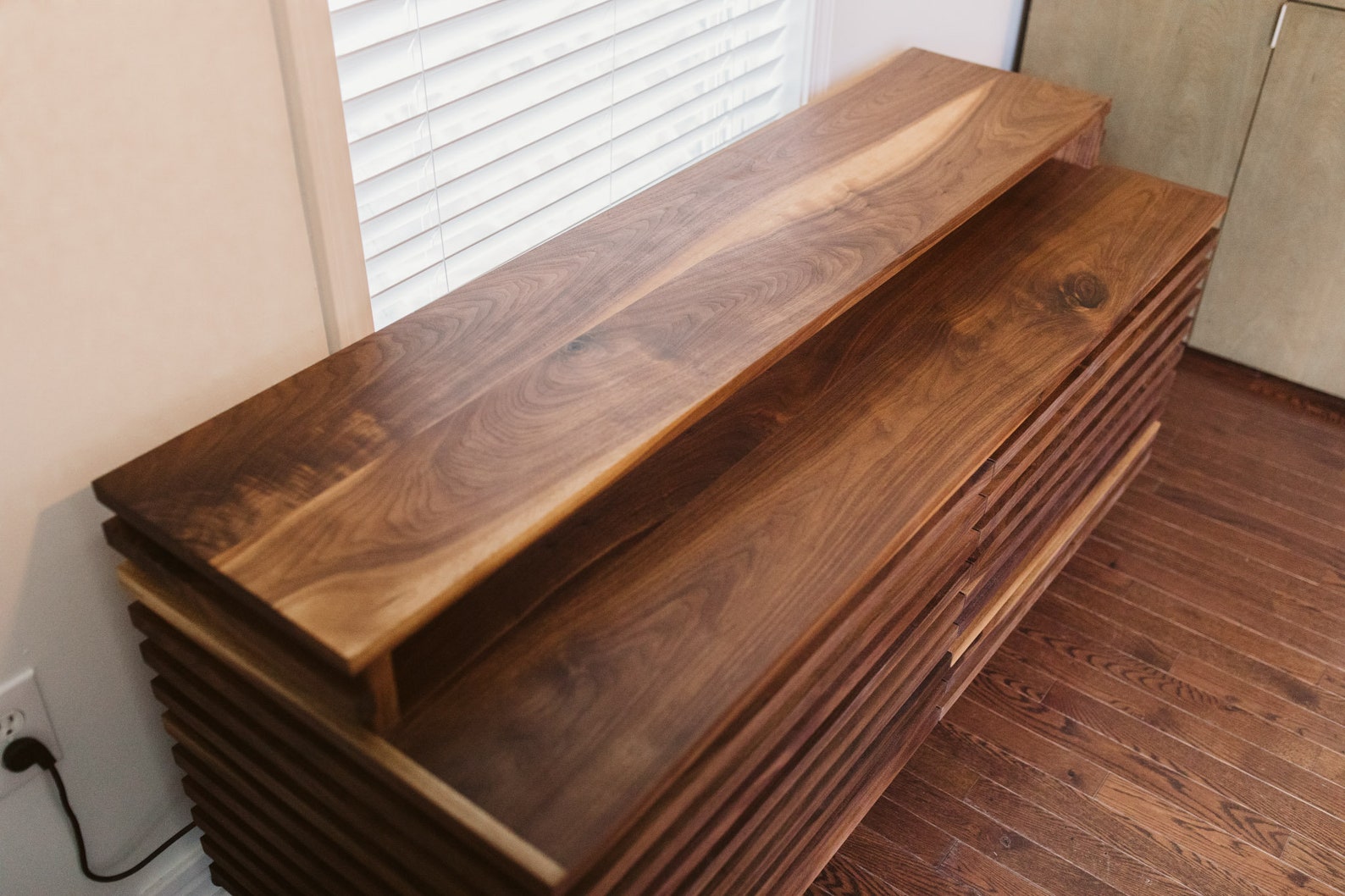NOOK Walnut Media Console With Stand MCM Mid-century - Etsy