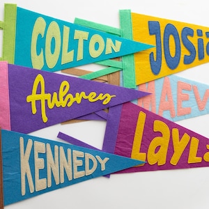 Personalized Name Pennant for Nursery Room Decor | Baby Shower Gift ...