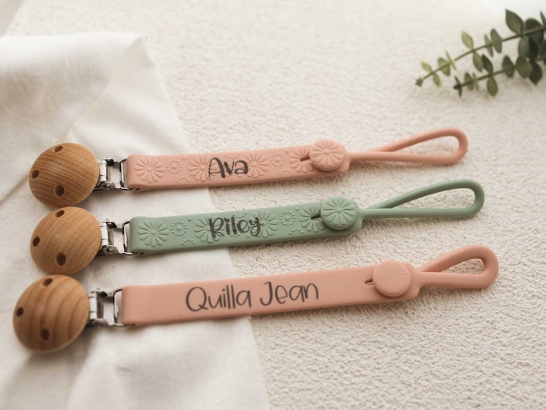 Personalized Pacifier Clip Name Pacifier Holder - Etsy