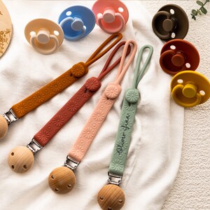 Personalized Silicone Pacifier Clip: Laser Engraved Dummy Chain - Etsy