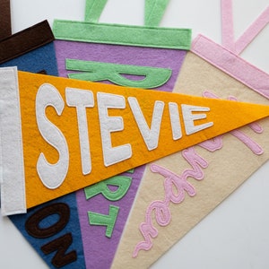 Personalized Name Felt Pennant, Nursery Decor, Baby Gift - Etsy