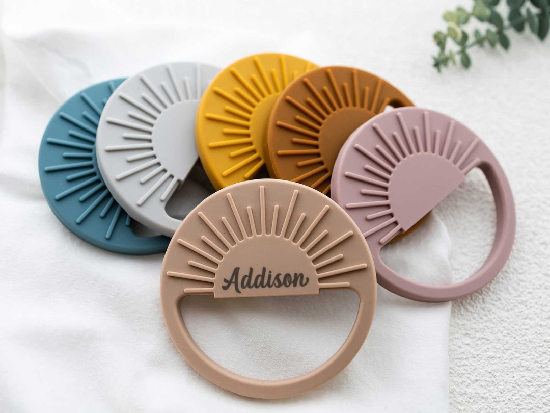 Personalized Baby Teether Boho Teether Ring Baby Silicone - Etsy