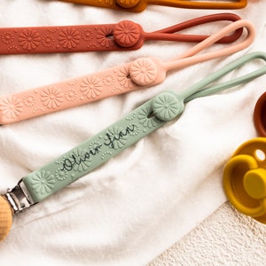 Personalized Silicone Pacifier Clip: Laser Engraved Dummy Chain - Etsy