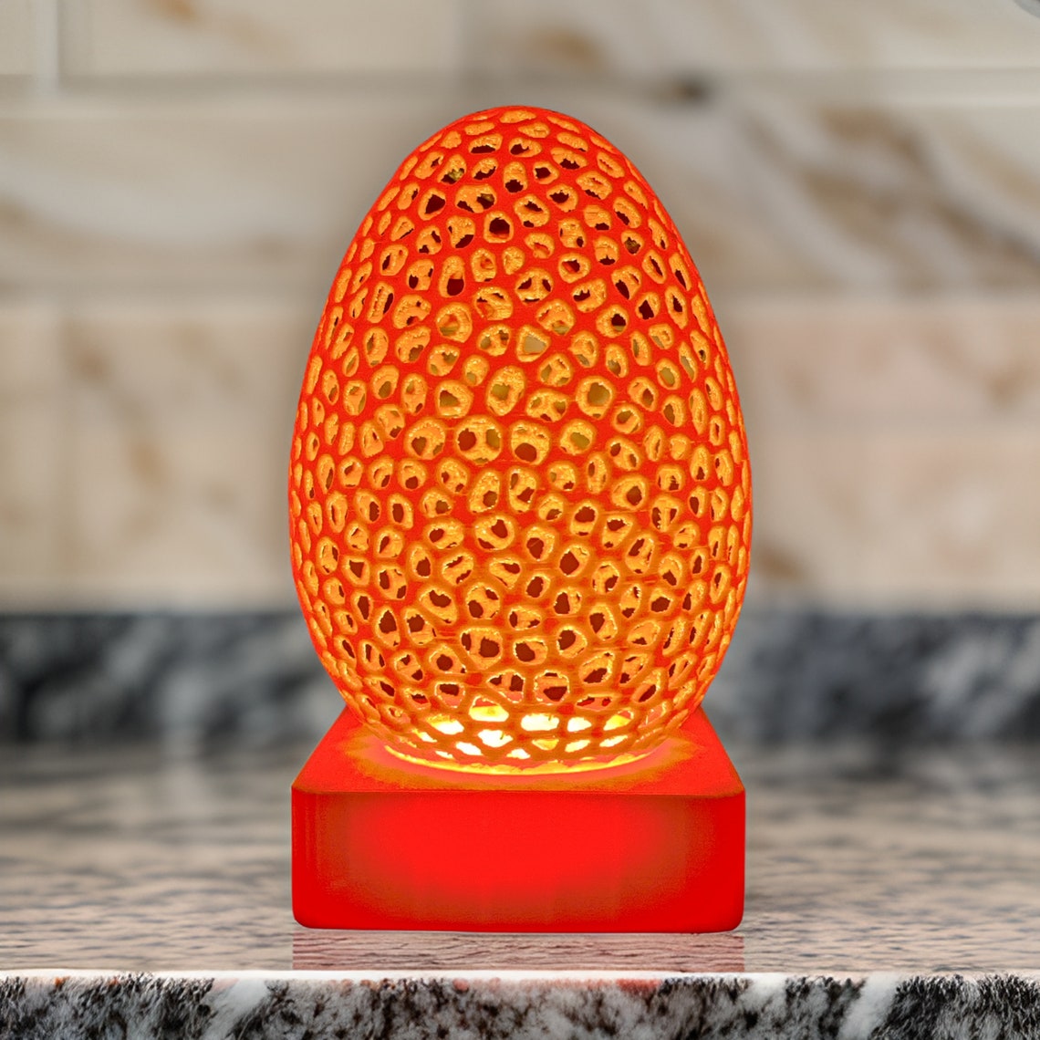 Easter Egg Light | Holiday Lamp | 3D Printed Lamp | Egg Lamp - Etsy
