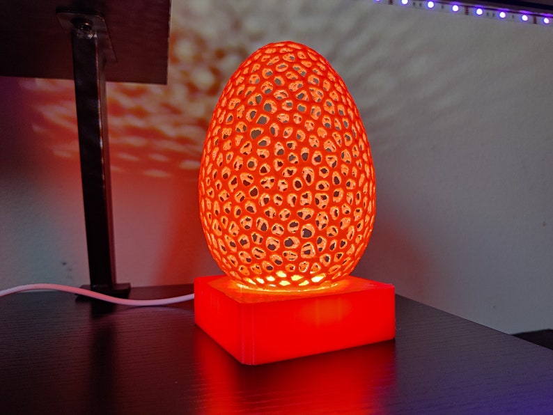 Easter Egg Light | Holiday Lamp | 3D Printed Lamp | Egg Lamp - Etsy