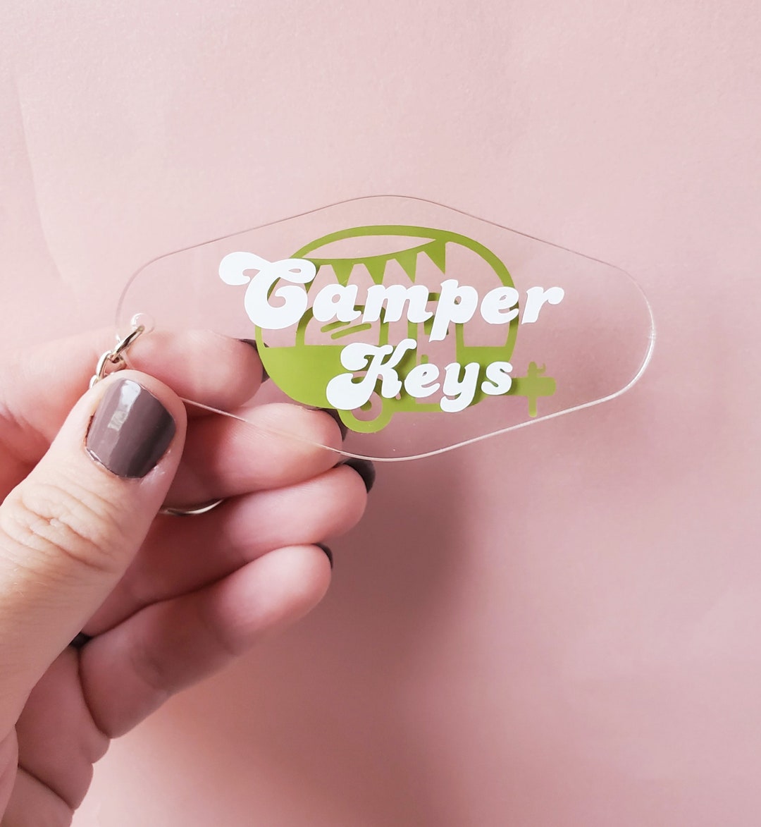 Camper Keys Key Chain Camping RV Key Chain Wilderness Retro Camper ...