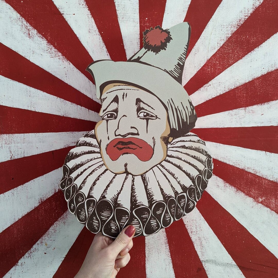 Sad Clown Face Sign - Etsy