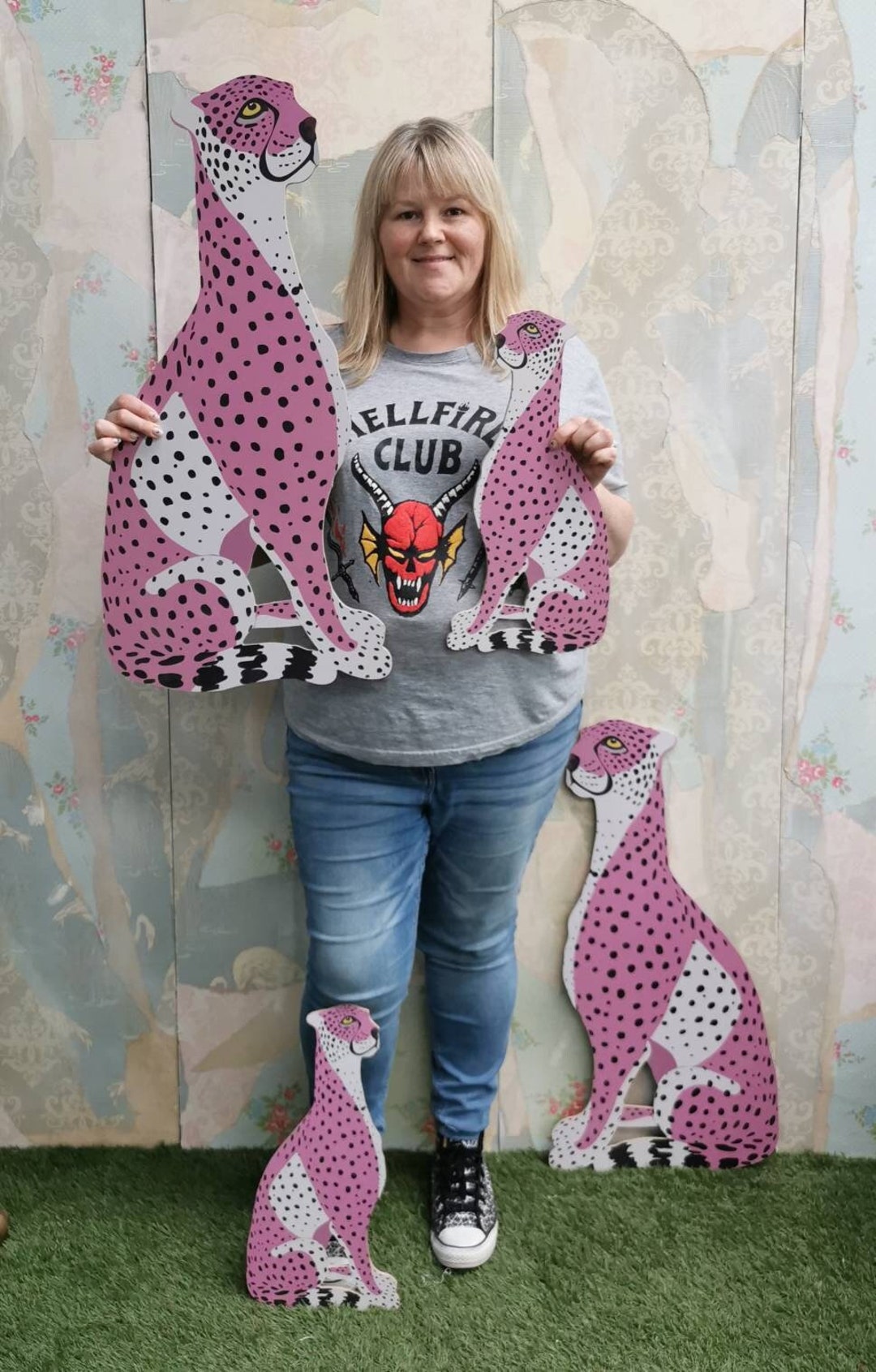 Pink or Yellow Cheetah Decoration - Etsy