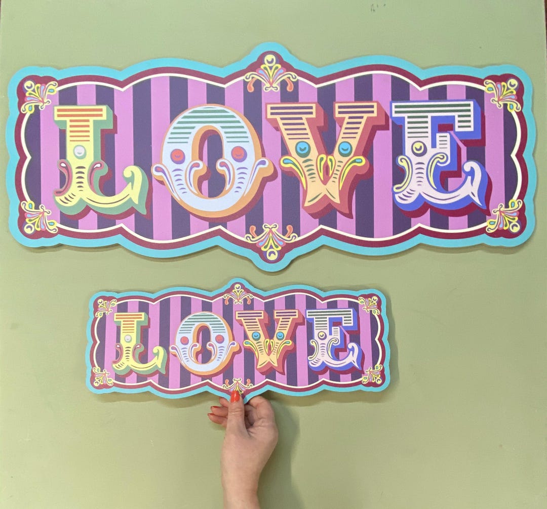 Carnival Love Sign - Etsy