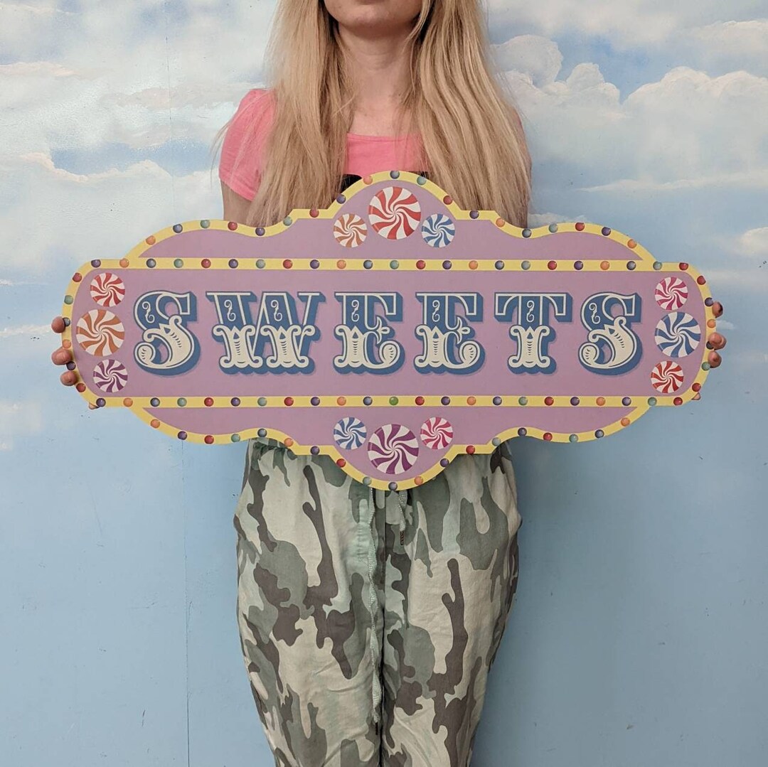 Funfair Sweets Sign - Etsy