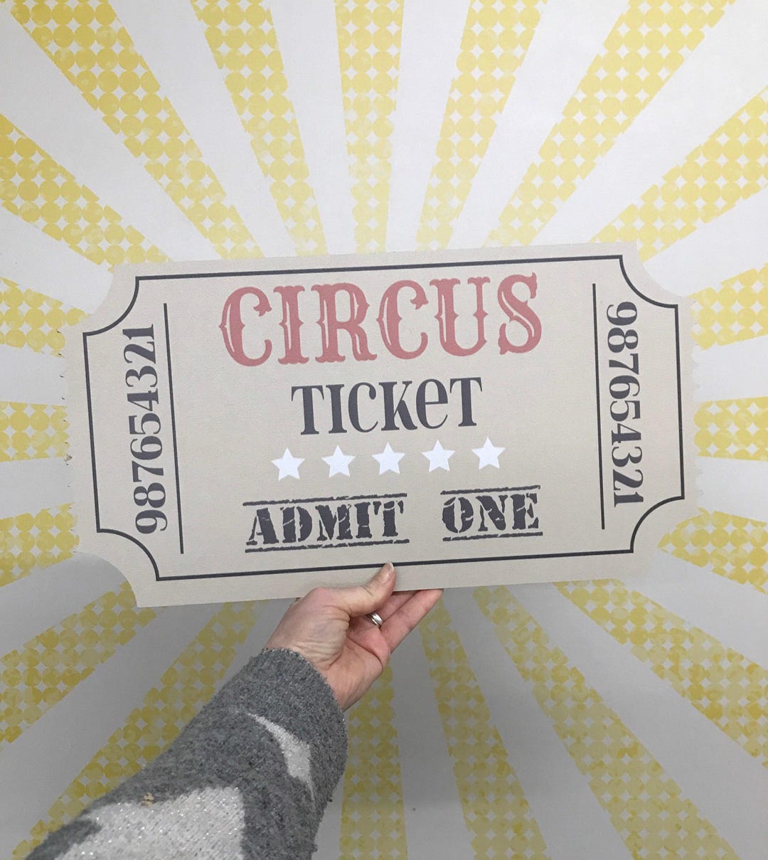 Giant Circus Ticket - Etsy