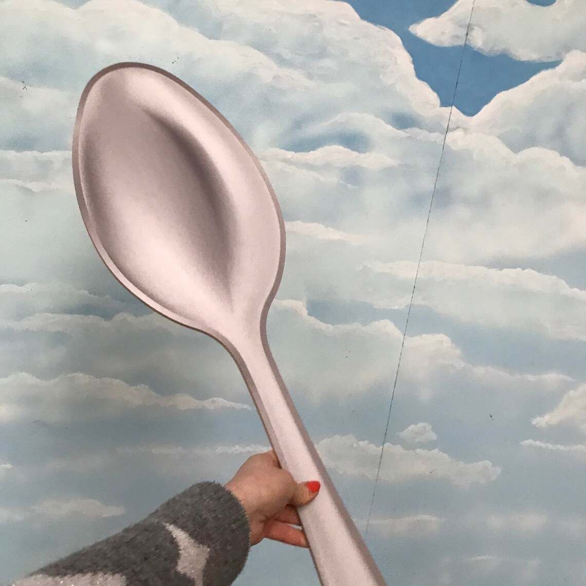 Giant 2D Wood Metal Look Silver Spoon Tea Party Shop Cafe - Etsy