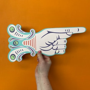 Colourful Circus Pointing Hand - Etsy