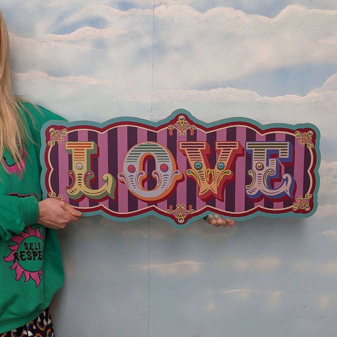 Carnival Love Sign - Etsy