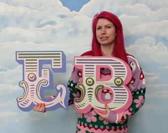 Vintage Circus Fairground Large 33 Cm. Metal LED Alphabet Letters A to ...