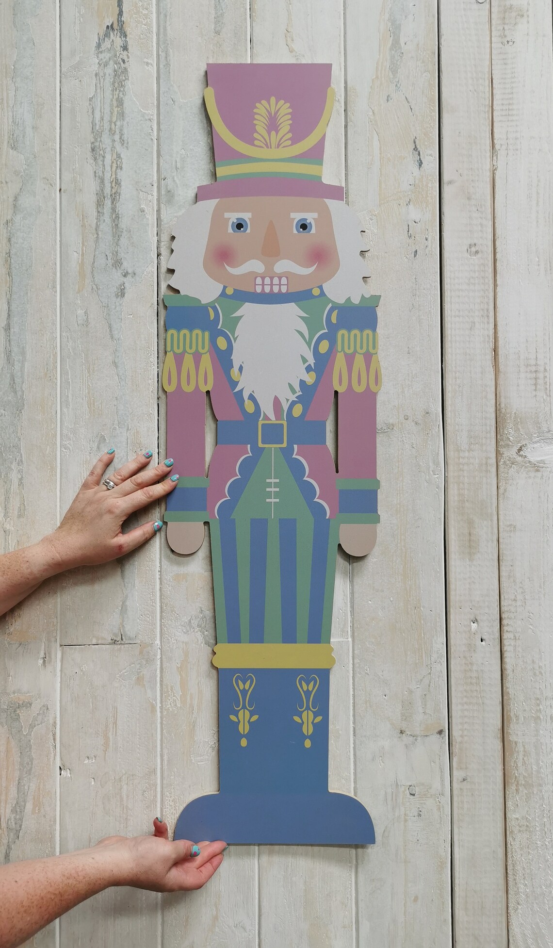 Pastel Giant Nutcracker Wooden MDF Prop Door Window Decoration - Etsy
