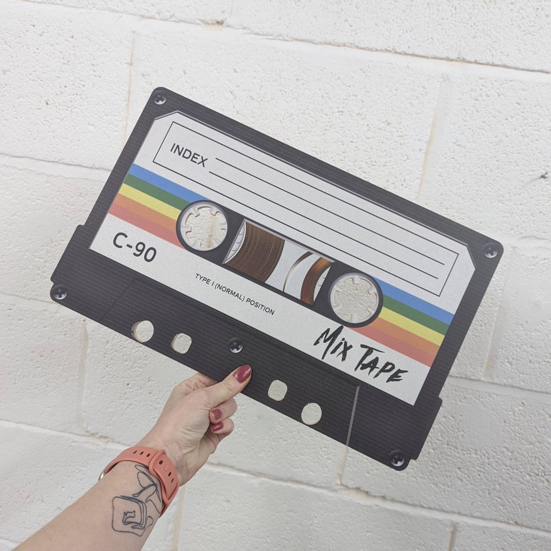 Giant Cassette Black Mix Tape Wall Art Sign 90s 80s Retro Prop - Etsy