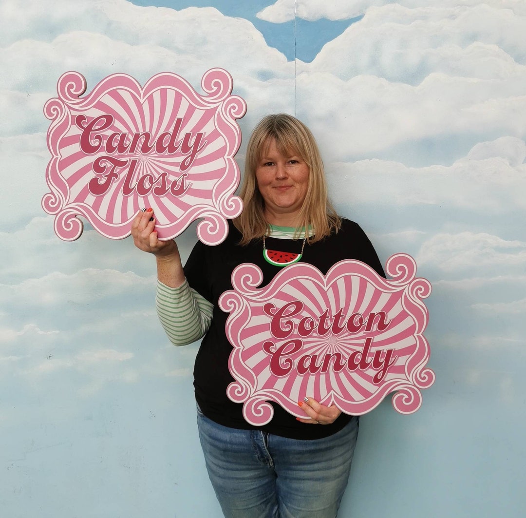 Cotton Candy Floss Swirly Sign - Etsy UK