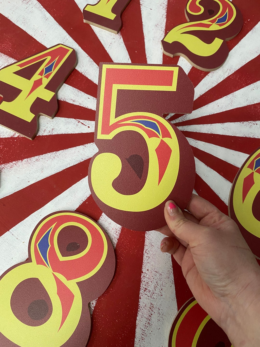 Traditional Wooden Circus Numbers - Etsy UK