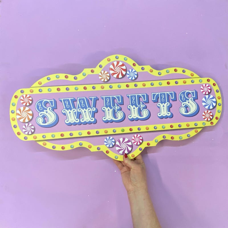 Sweets Sign - Etsy UK