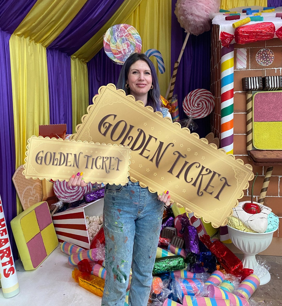 Giant Golden Ticket Prop - Etsy