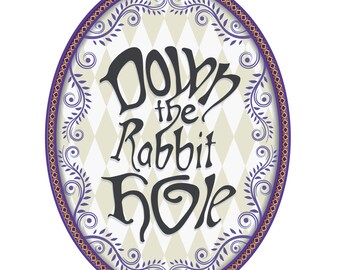 Down the Rabbit Hole Svg | Etsy UK