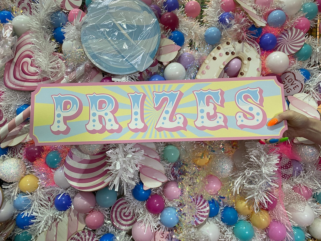 Pastel Prizes Sign - Etsy