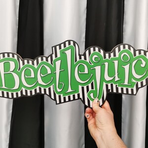 Beetlejuice Shaped Sign Halloween Party Drink Station Sign 2D - Etsy UK