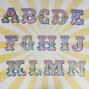 Colourful Circus Letter - Etsy